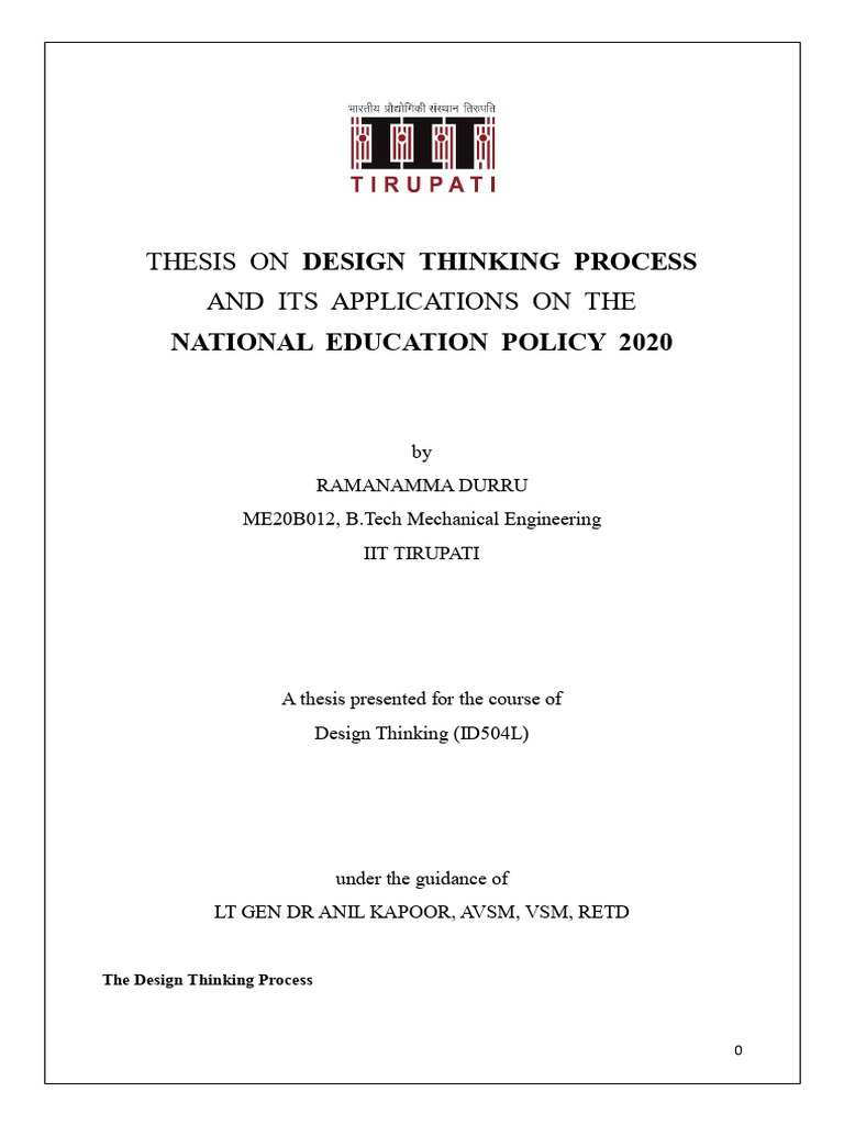 Design Thinking Thesis | PDF | Design Thinking | Usability