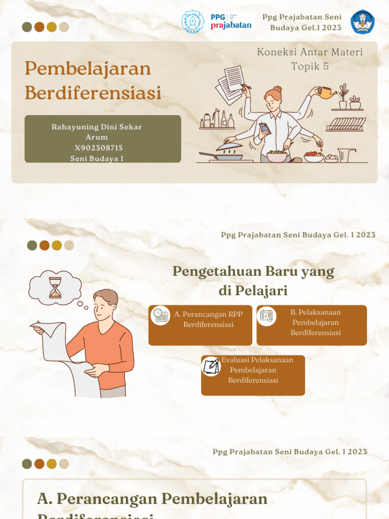 Topik. 5 Koneksi Antar Materi - Pembelajaran Berdiferensiasi | PDF