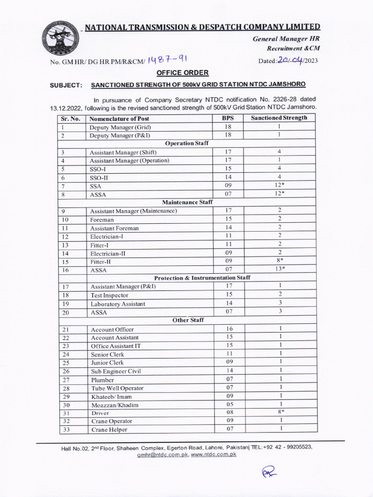 500kv Grid Station NTDC Jamshoro | PDF