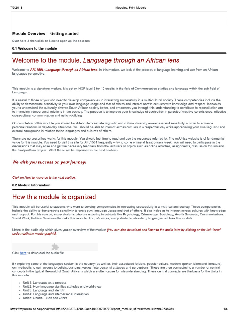 AFL1501 Study Guide | PDF | Thought | Identity (Social Science)