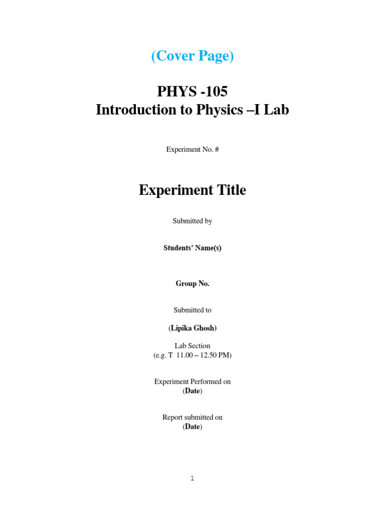 Lab Report Writing Template PDF | PDF | Experiment | Information