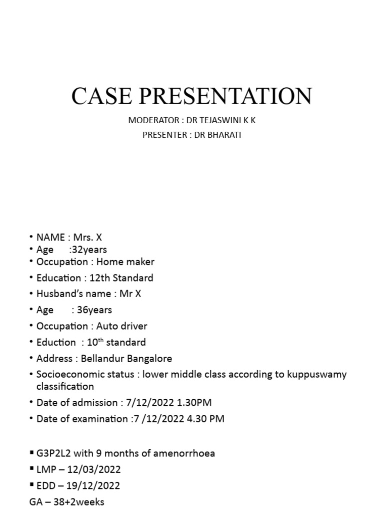 Twin Pregnancy Case Study 38 Weeks | PDF | Pregnancy | Medical Specialties