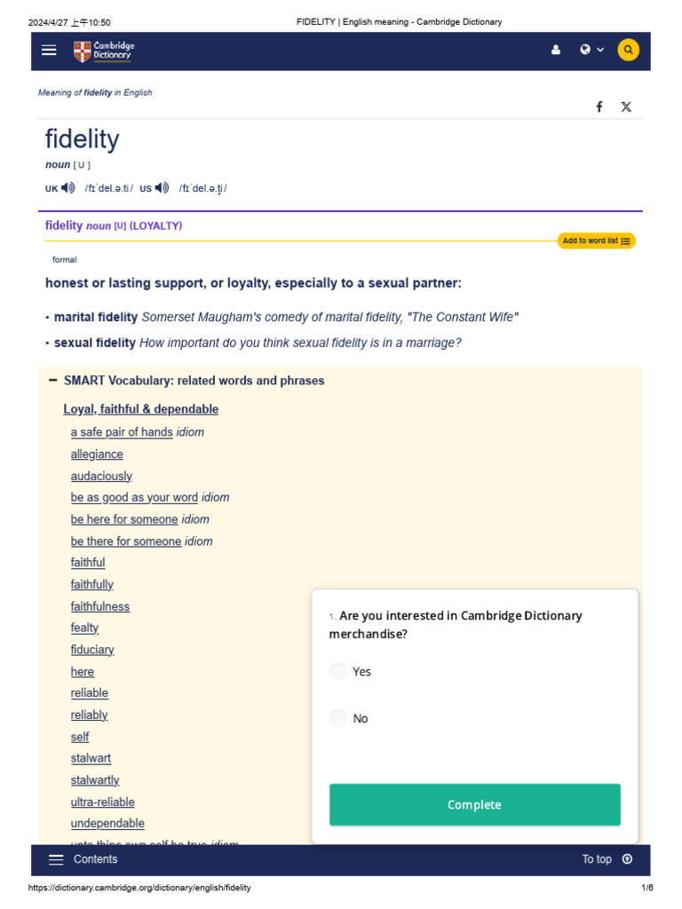 Fidelity | PDF | English Language | Linguistics