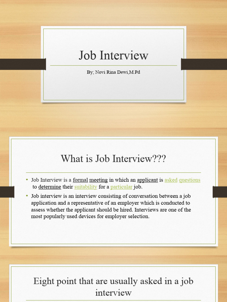 Materi Job Interview | PDF | Job Interview | Social Psychology