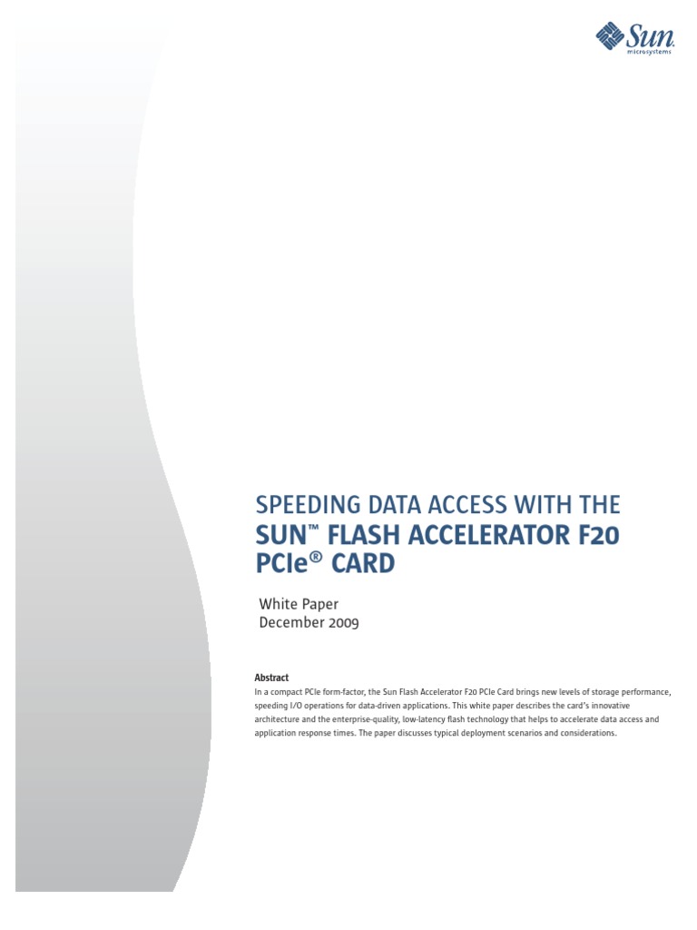 f20 Architecture White Paper 102942 | PDF | Flash Memory | Solid State Drive