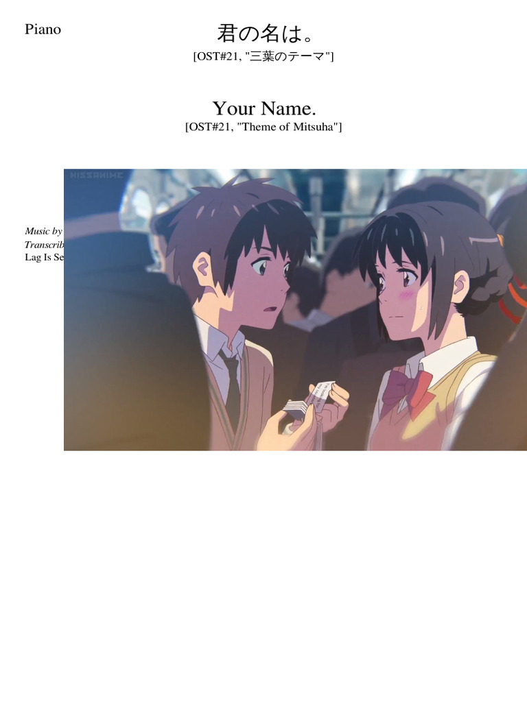 Theme of Mitsuha | PDF