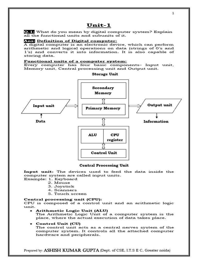 Computer Science Chapter 1 | PDF | Operating System | Computer Data Storage