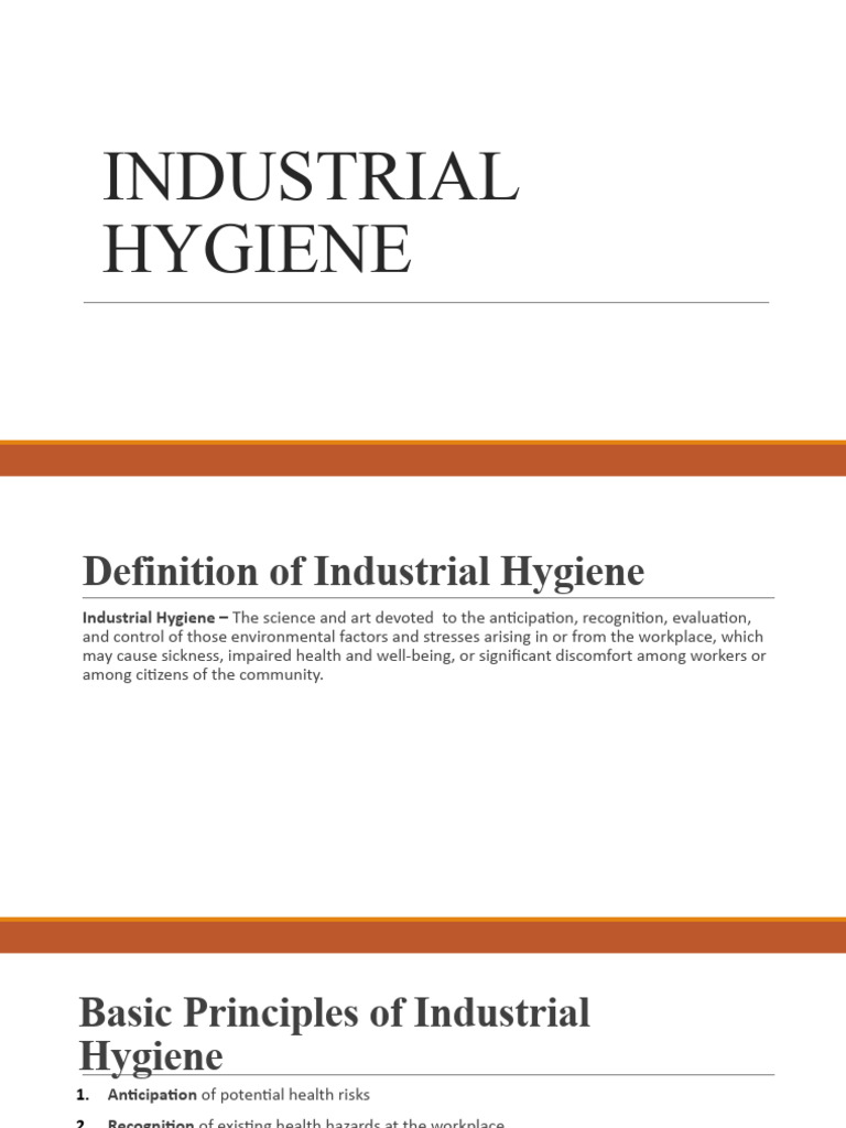 Industrial Hygiene | PDF | Hazards | Occupational Hygiene