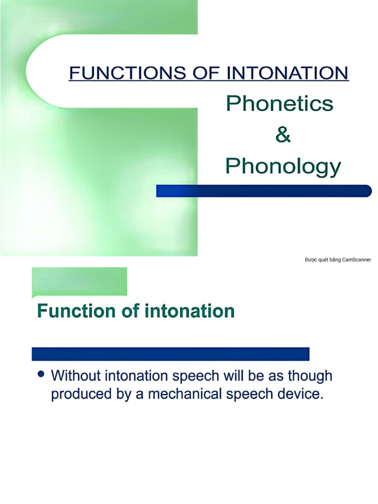 Functions of Intonation: Phonetics and Phonology | PDF