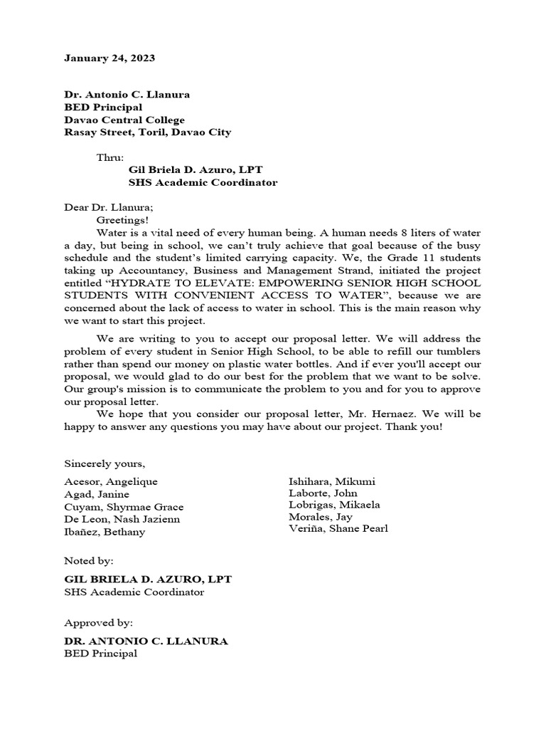 PT - Project Proposal Sample Format | PDF | Water | Recycling