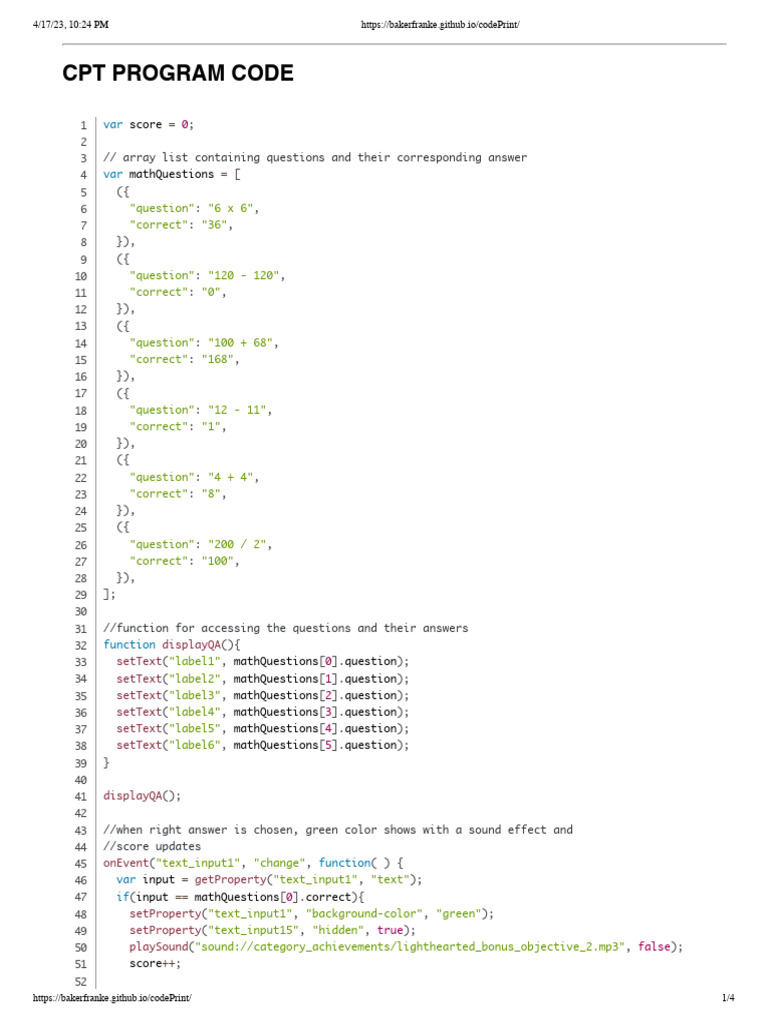 CPT PRG Code | PDF | Computing | Computer Programming