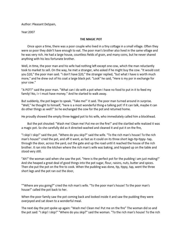 THE MAGIC POT-WPS Office | PDF | Chicken | Fairy Tales