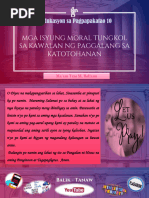 Esp 10 - Pagsisinungaling | PDF