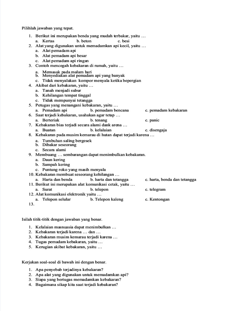 PDF Soal PLBJ Semester 2 - Compress | PDF