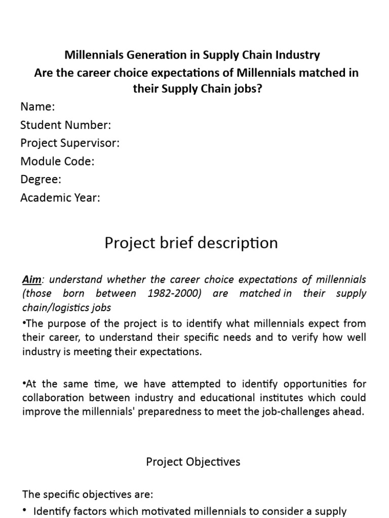 Project Millennials - Presentation Results | PDF | Human Resources | Supply Chain