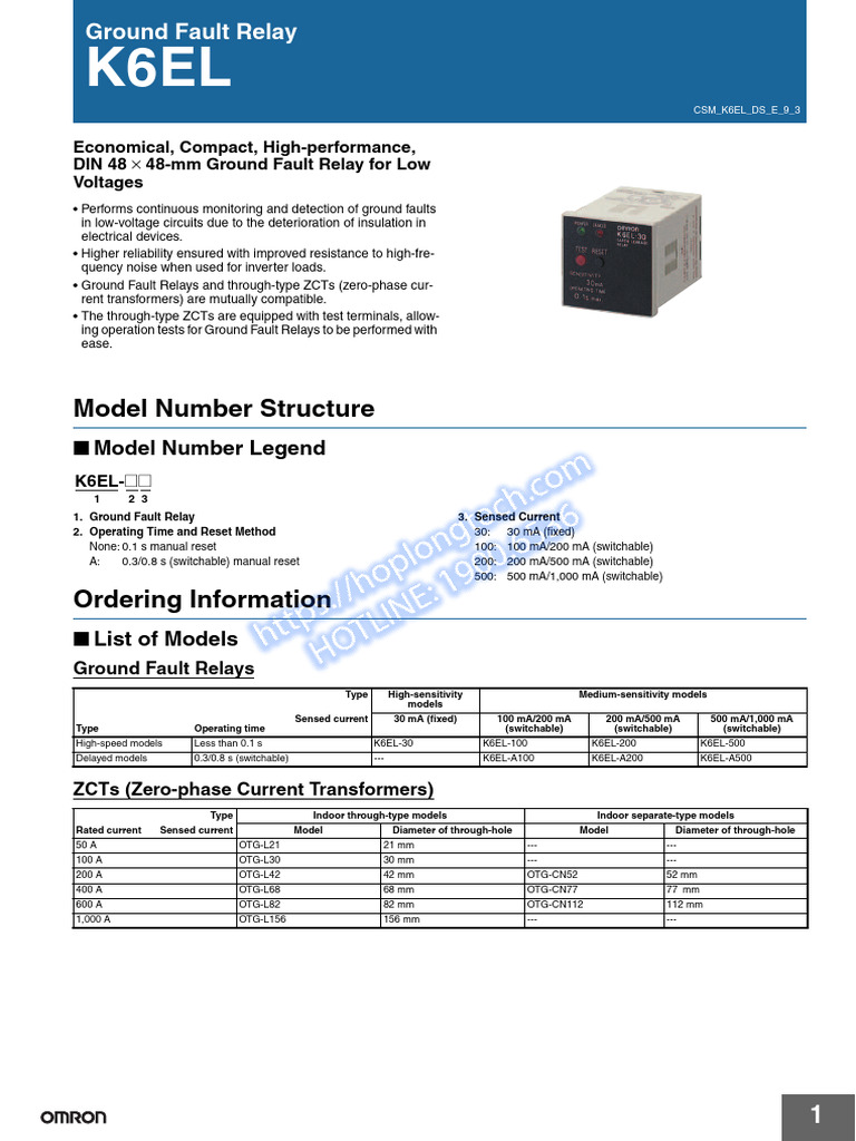 ZCT Omron | PDF | Relay | Transformer