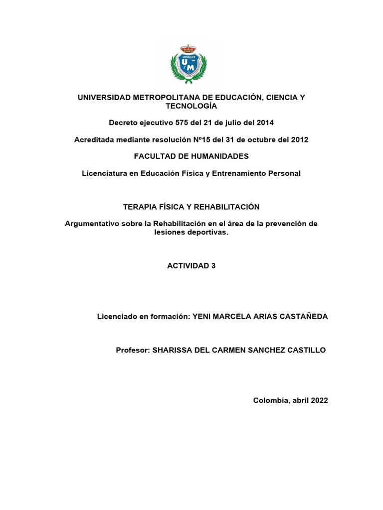 Prevención y Tratamiento de Lesiones Deportivas | PDF | Tendón | Medicina CLINICA