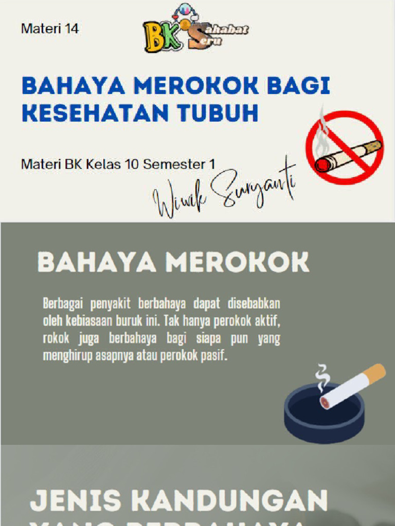 Materi 14 Bahaya Merokok Bagi Kesehatan Tubuh Pdf