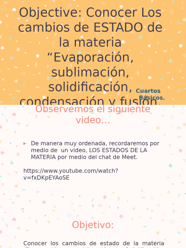 Cambios de Estado de la Materia | PDF | Ciencia y matemáticas