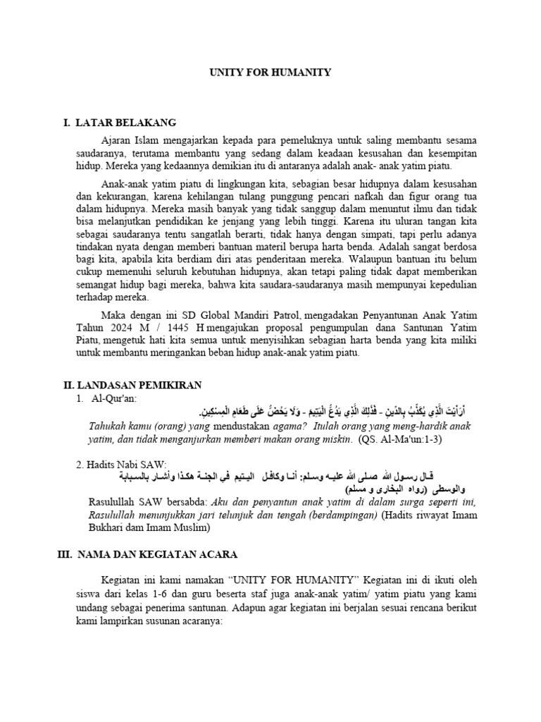 PROPOSAL Charity | PDF | Kesehatan Holistik