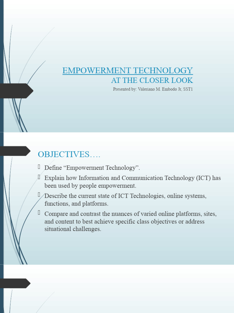 Empowerment Through Technology Explained | PDF | Educational Technology ...