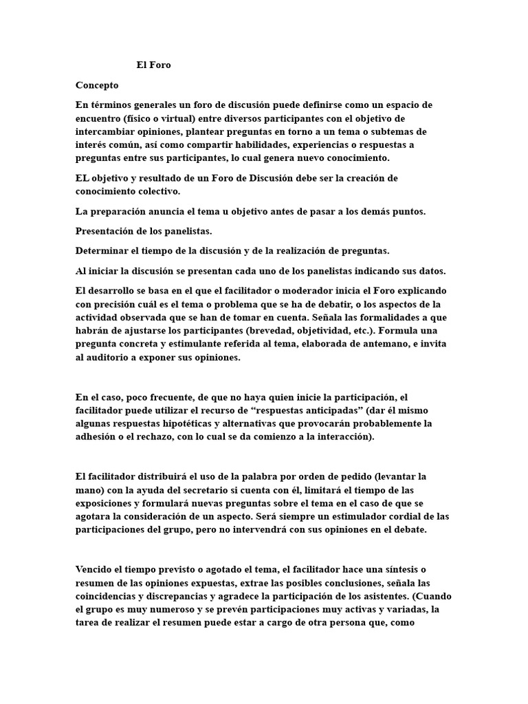 Guía Completa para Foros de Discusión | PDF