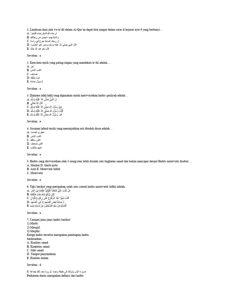 Soal MA Kelas 3 | PDF | Seni & Disiplin Bahasa | Kajian Bahasa Asing