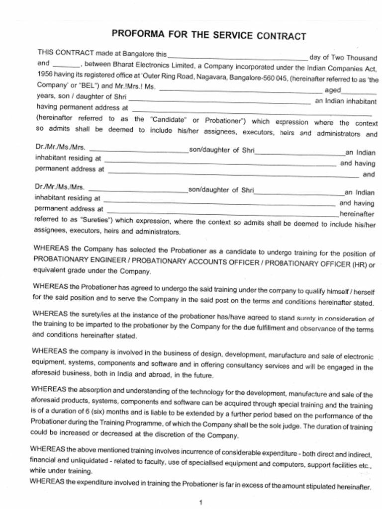 Service Contract Pdf