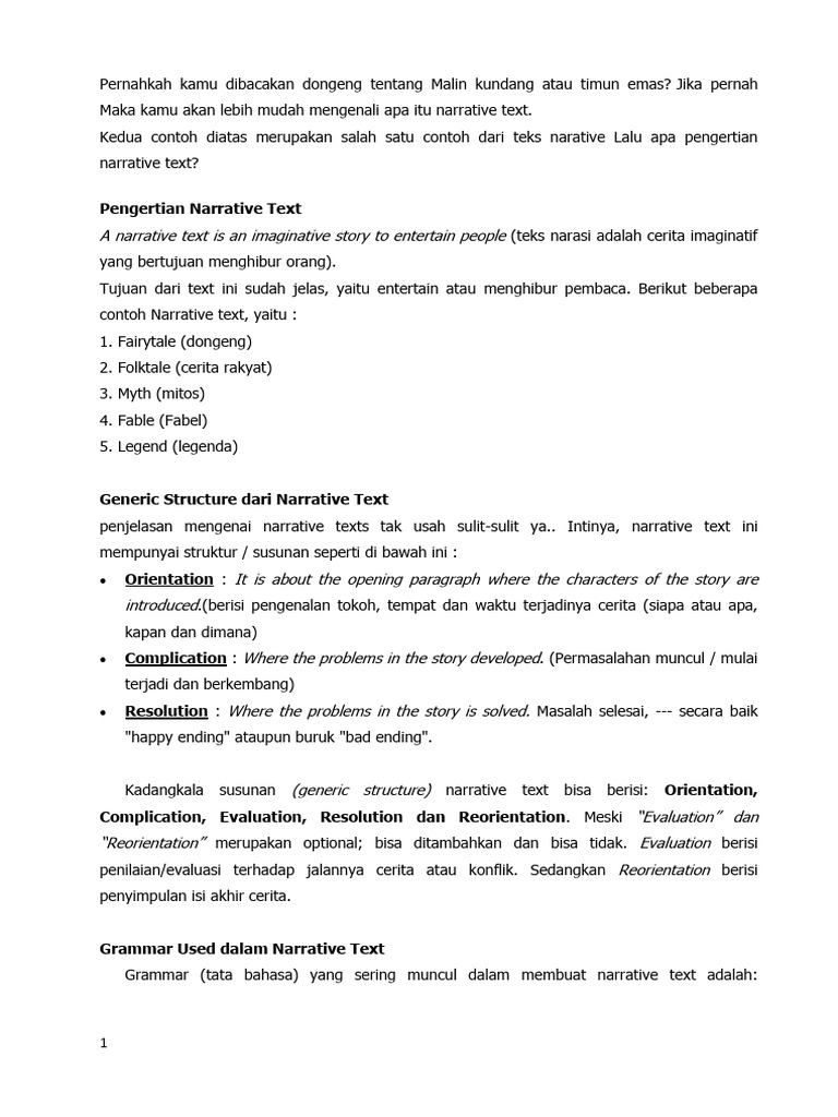 Teks Narative-Fabel | PDF
