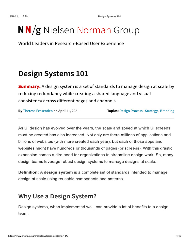 Design Systems 101 | PDF
