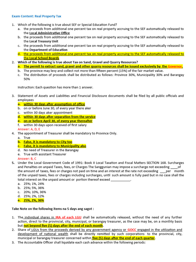 II-Part 3 BCLTE Review Notes From Group Page | PDF | Taxes | Fee