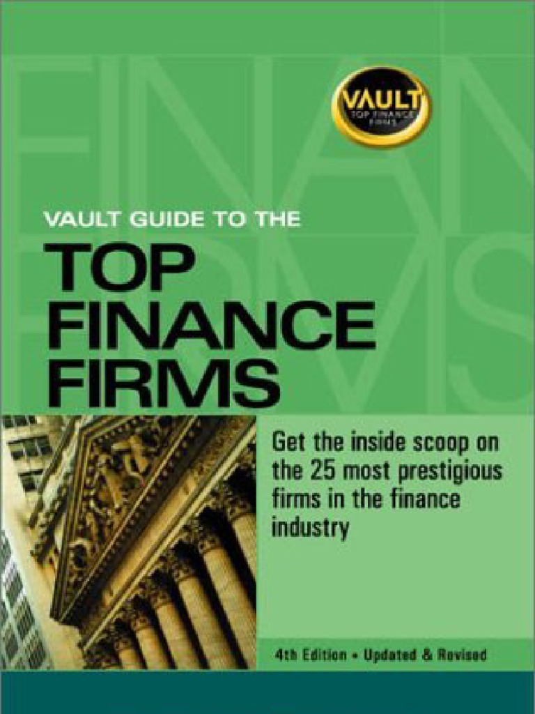 Vault Guide To Top Finance Firms | PDF | Bonds (Finance) | Investment Banking