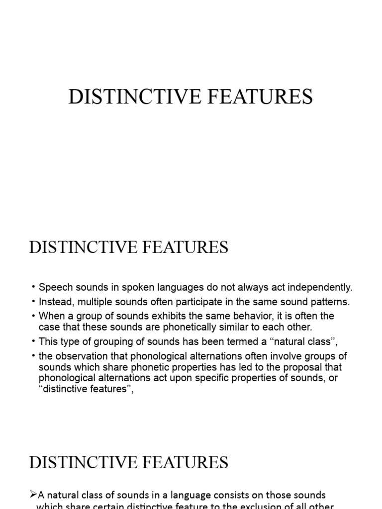Distinctive Features 113723 | PDF | Phonology | Phonetics