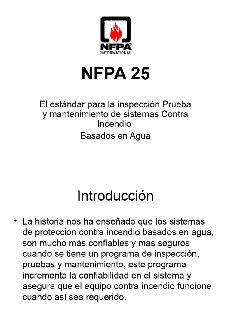 Nfpa 25 | PDF | Bomba | Motores