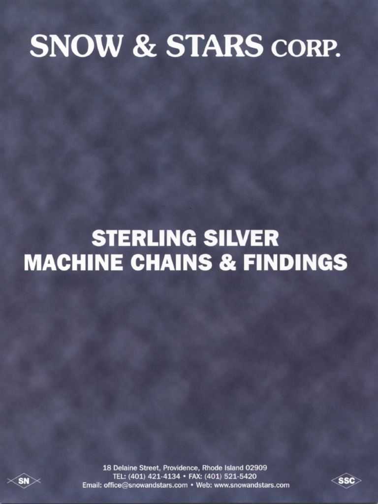 Sterling Silver Chains & Findings Catalog | PDF | Ornaments | Softlines ...