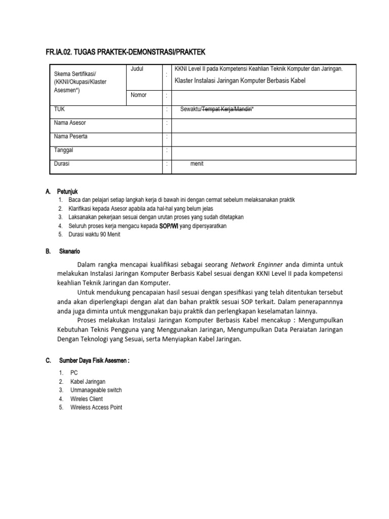 FR IA 02 PRAKTEK DEMOSTRASI Gabungan CLASTER 1 | PDF | Seni | Komputer