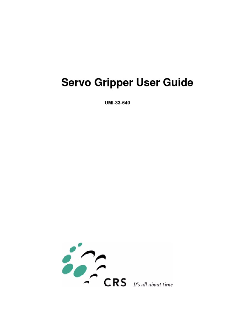 Servo Gripper User Guide | Download Free PDF | Electrical Connector | Screw