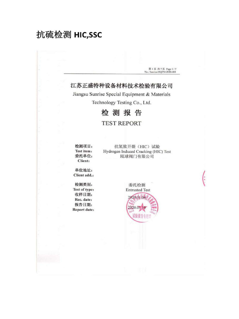 Ssc&hic Nace Report | PDF