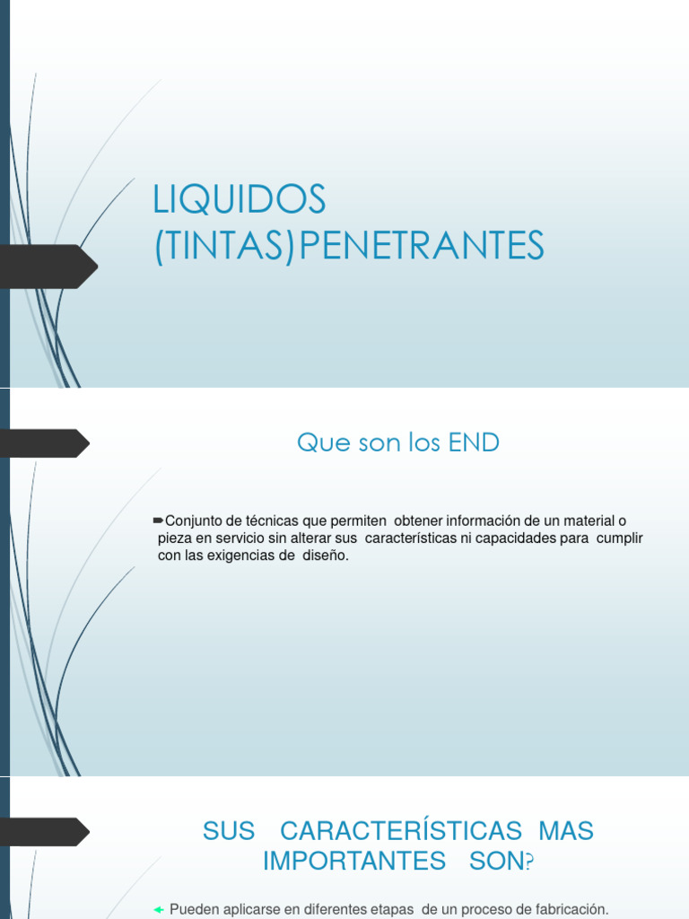 Inspección con Líquidos Penetrantes | PDF | Líquidos | Viscosidad