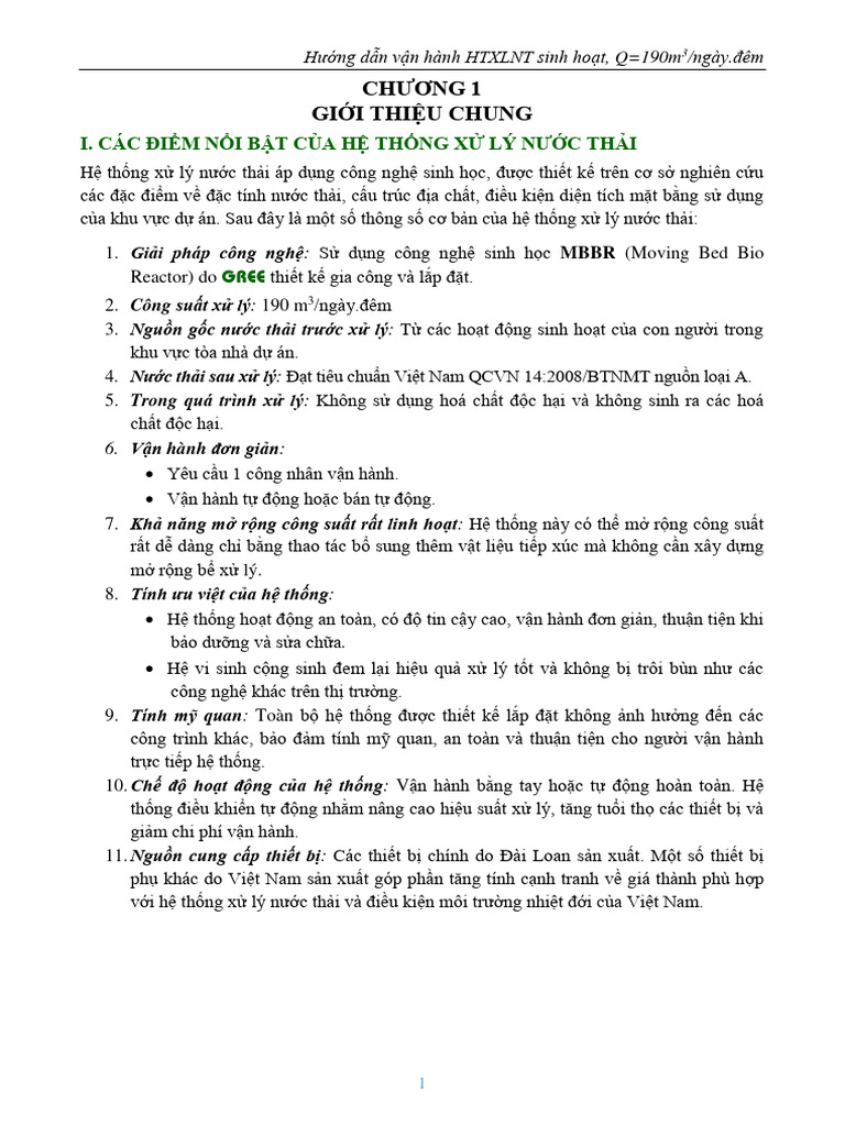 HDVH HTXLNT Sinh Hoat 190m3 | PDF