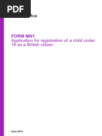 MN1 Form for Child Citizenship Application | PDF