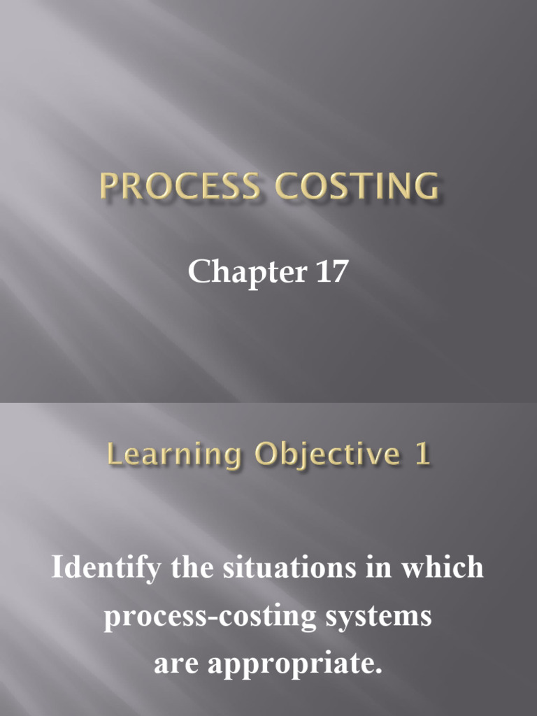 process costing | PDF | Inventory | Cost Of Goods Sold