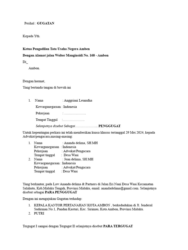 Gugatan Tun | PDF