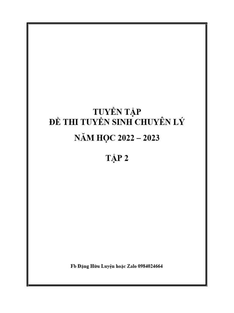 Cac de Luyen Thi | PDF