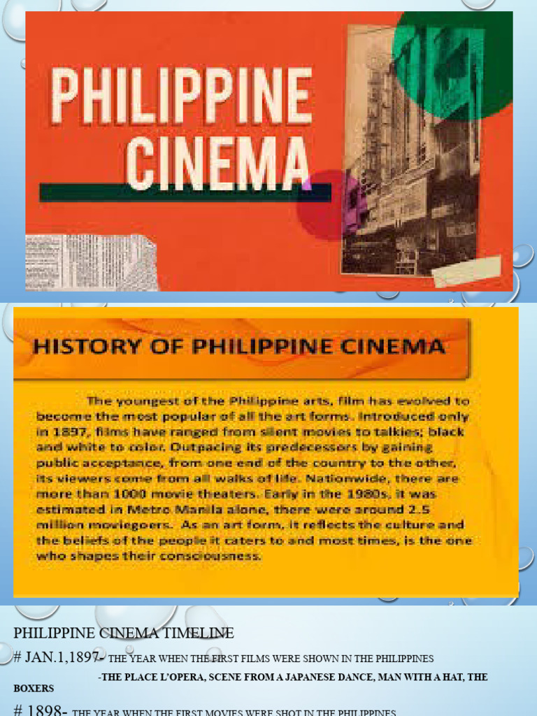 Philippine Cinema Timeline Pdf Cinema Asian Cinema