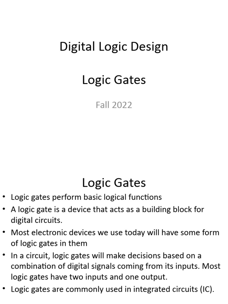 DLD 2022 3 | PDF | Logic Gate | Electronic Circuits DLD 2022 3 | PDF | Logic Gate | Electronic Circuits
