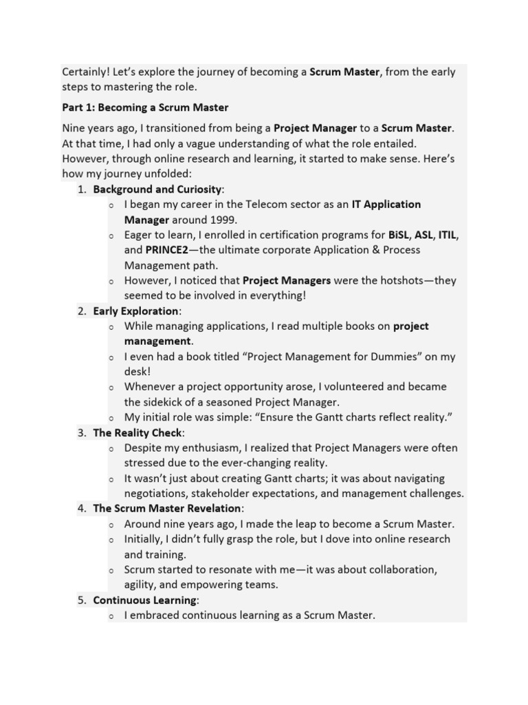 Scrum Master Role Job | PDF | Scrum (Software Development)