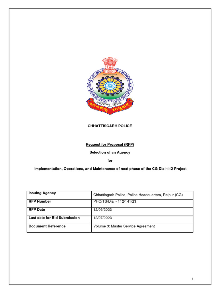 RFP for CG Dial-112 Project Phase II | PDF | Breach Of Contract | Indemnity