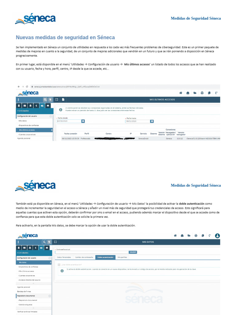 Seneca Medidas de Seguridad | PDF | Autenticación | La seguridad ...
