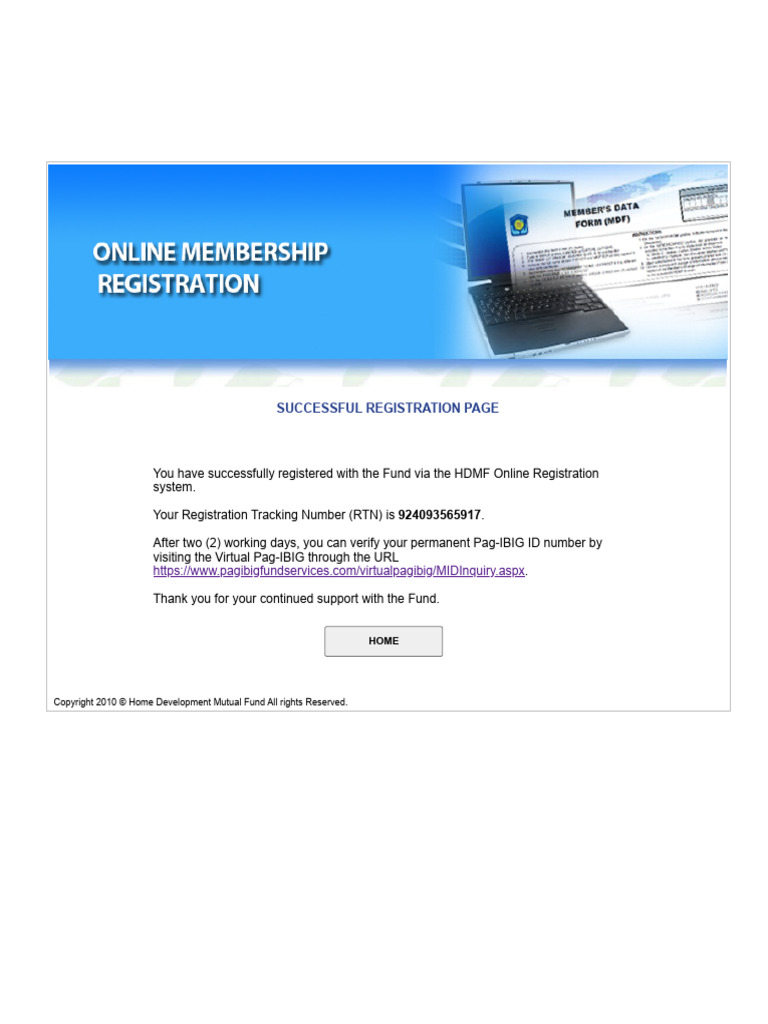 HDMF Online Registration System | PDF | Business | Finance & Money ...